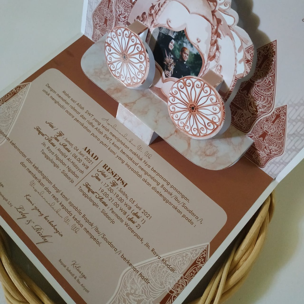 Jual Undangan Custom Pop Up | Wedding invitation 3d | UNDANGAN ...