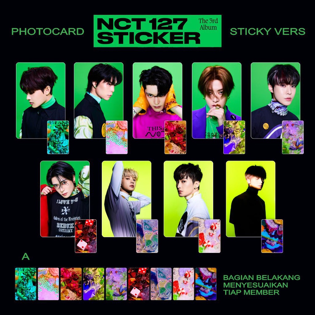 Jual PHOTOCARD NCT 127 STICKER THE 3RD ALBUM | Shopee Indonesia