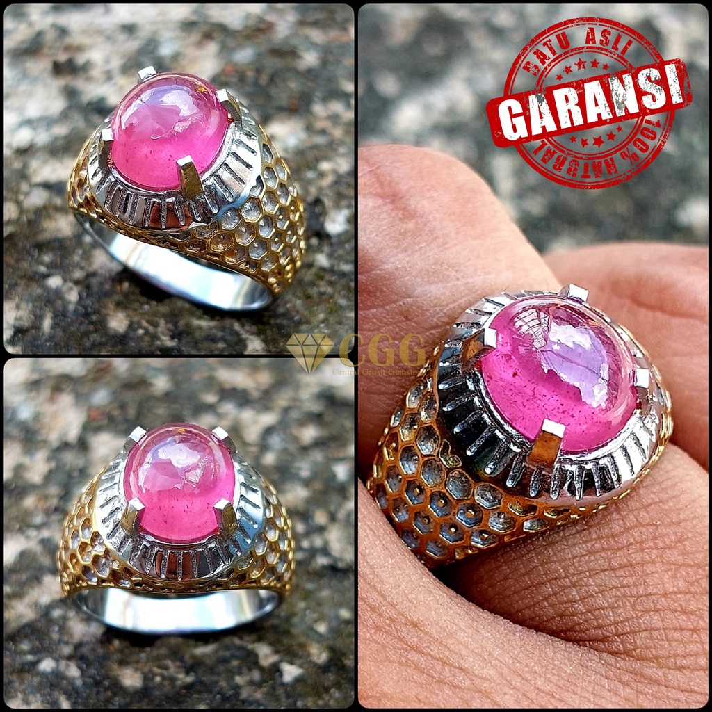 Jual Cincin Batu Permata Natural Ruby Asli Garansi | Shopee Indonesia