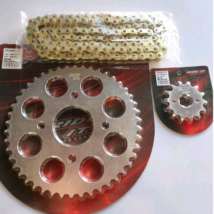 Jual Gear Set Gir Set Ride It 428 CBR CB150R Megapro Supra GTR Tiger Sonic Verza GL100 Megapro ...