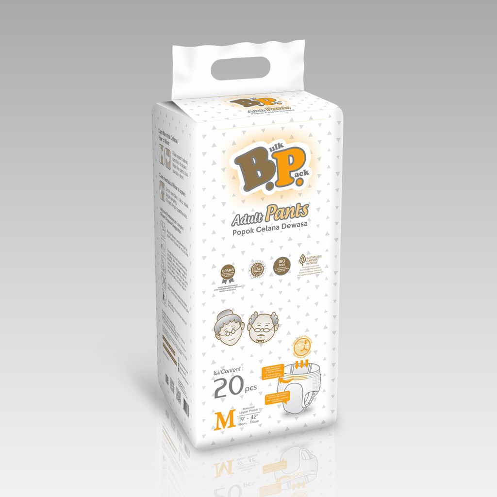 Jual BP Diapers Adult Pants / Popok Dewasa model Celana ukuran M isi 20 ...