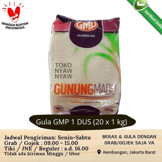 Jual Gula Pasir Gmp Kemasan 1Kg Gunung Madu 1 Kardus Dus Isi 20 Grosir ...