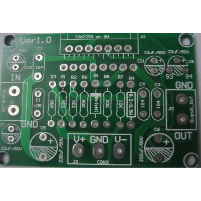 Jual Pcb Tda7293 7294 Power Amplifier Double Side Pcb Audiopa83 Murah | Shopee Indonesia