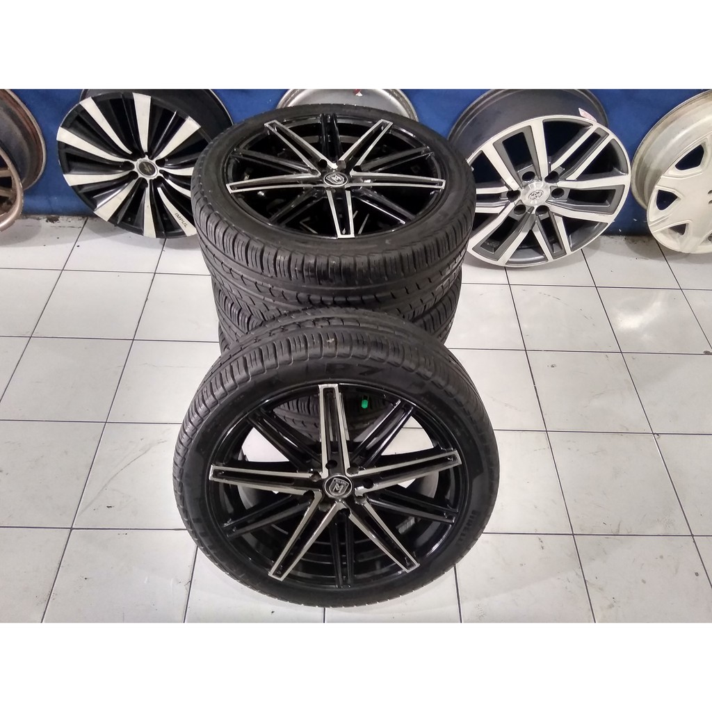 Jual velg mobil Racing Milano R17+Ban Lebar 7,5 Pcd 4x100 4x114,3 Black ...