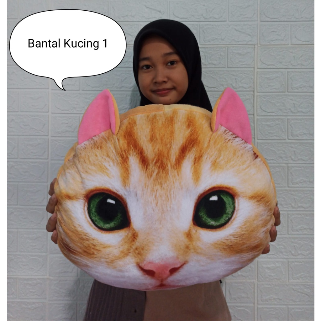 Jual Bantal Kucing, Bantal Kepala Kucing, Cat Cushion ukuran Jumbo ...