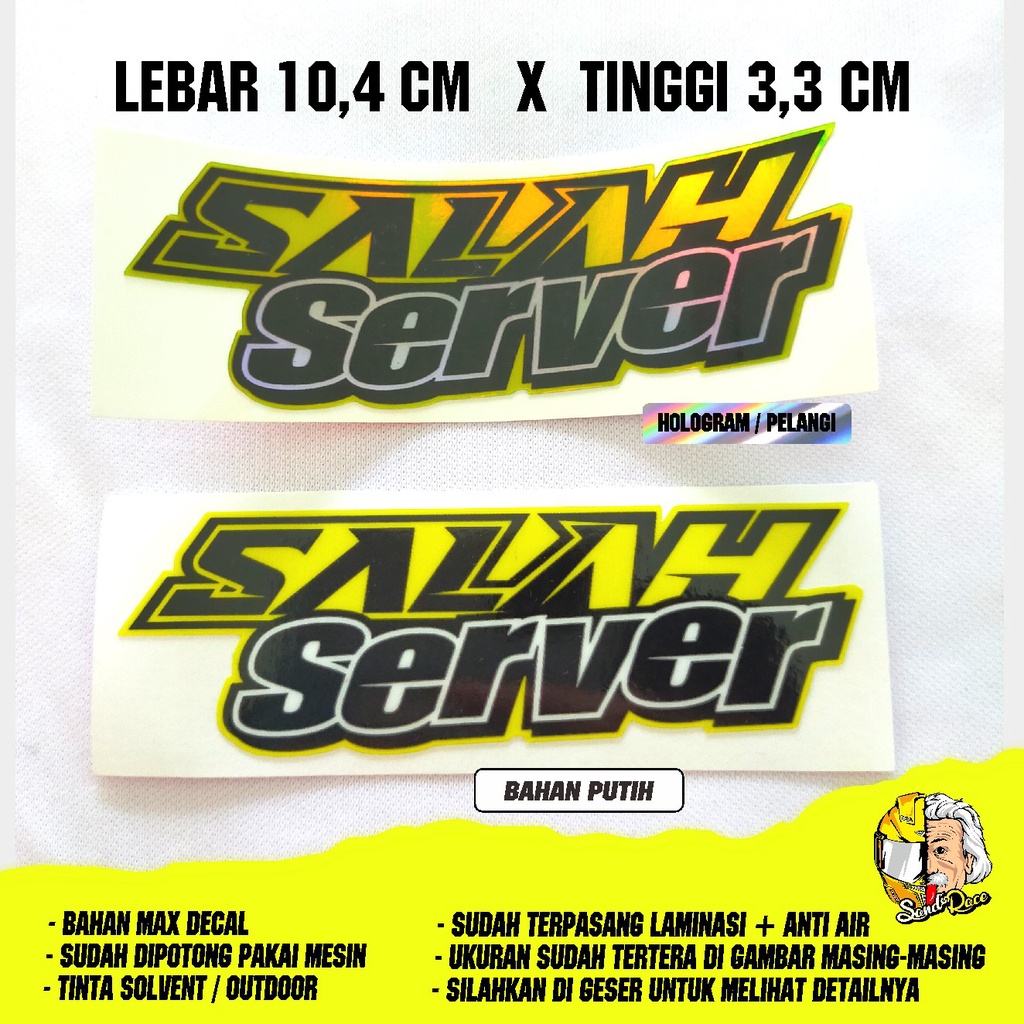 Jual sticker motor salah server / stiker beda server / stiker racing ...
