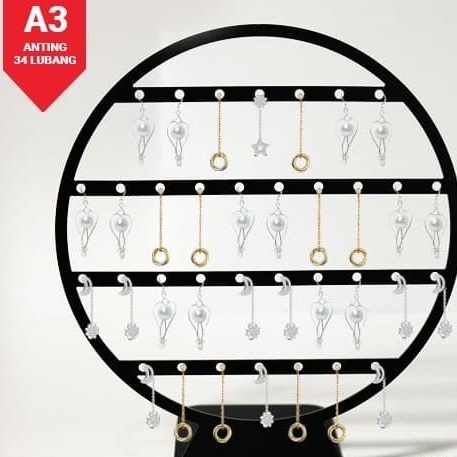 Jual Display Anting A3 Acrylic 34 lubang kece kerenn | Shopee Indonesia