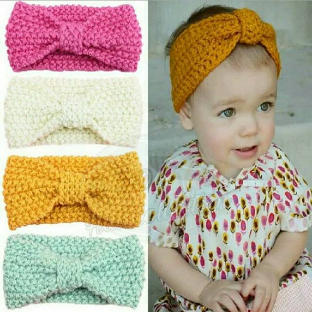 Jual Bando Bayi Rajut Ikat Kepala Bandana Anak Baby Headband | Shopee ...