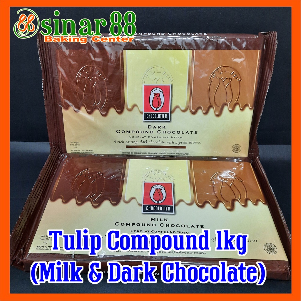 Jual Tulip Chocolate Compound Dark & Milk 1kg | Shopee Indonesia