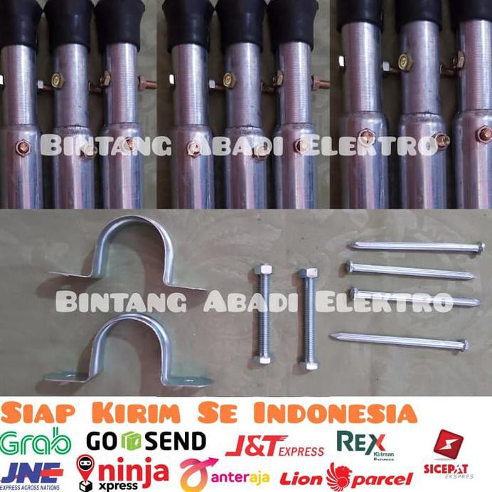 Jual TIANG ANTENA GALVANIS ANTI KARAT 3 METER FREE 2 KLEM 4 PAKU - PERAK | Shopee Indonesia