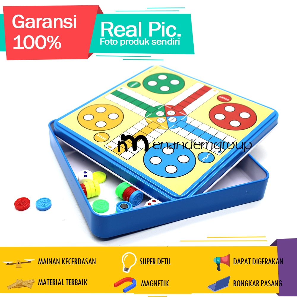 Jual Ludo Game Mainan Edukasi Magnetik Papan Besi Box Praktis | Shopee ...