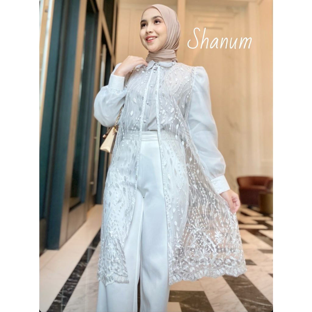 Jual Shanum Outer Organza By Calisha Outer Kondangan, Dress Kondangan ...