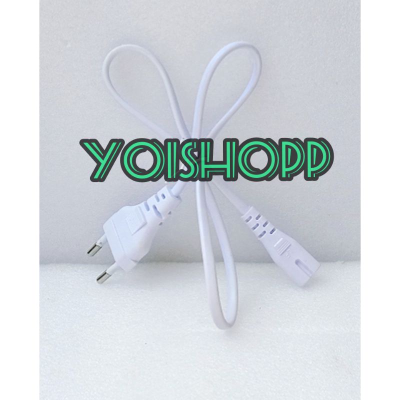 Jual KabeL Power Ac 8 ( type 8 kabel power Lubang Dua) | Shopee Indonesia