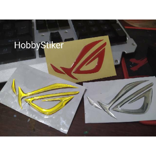 Jual Stiker Asus ROG Republic of gamer timbul untuk handphone laptop ...