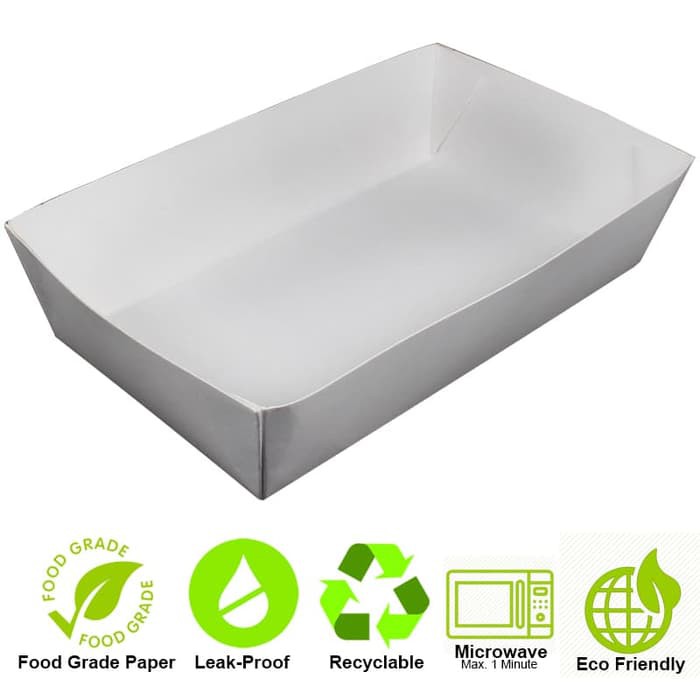 Jual PAPER LUNCH BOX TRAY - LUNCH TRAY MEDIUM - FOOD GRADE TRAY - ISI ...