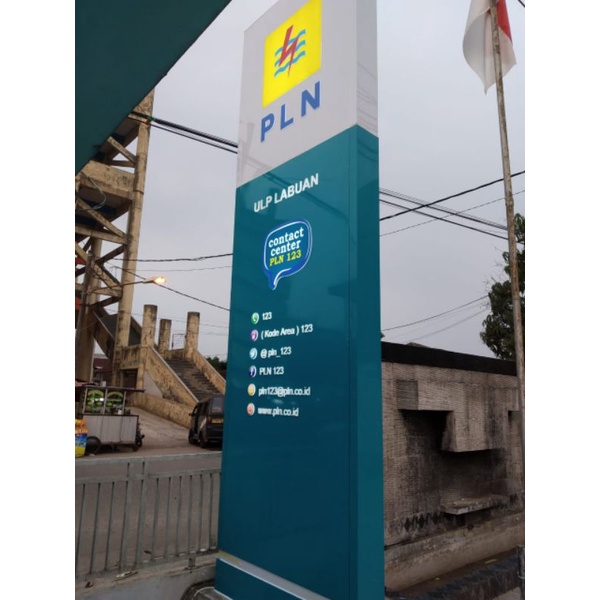 Jual Totem PLN Mobile Bandung pylon sign PLN logo timbul pln hruf ...