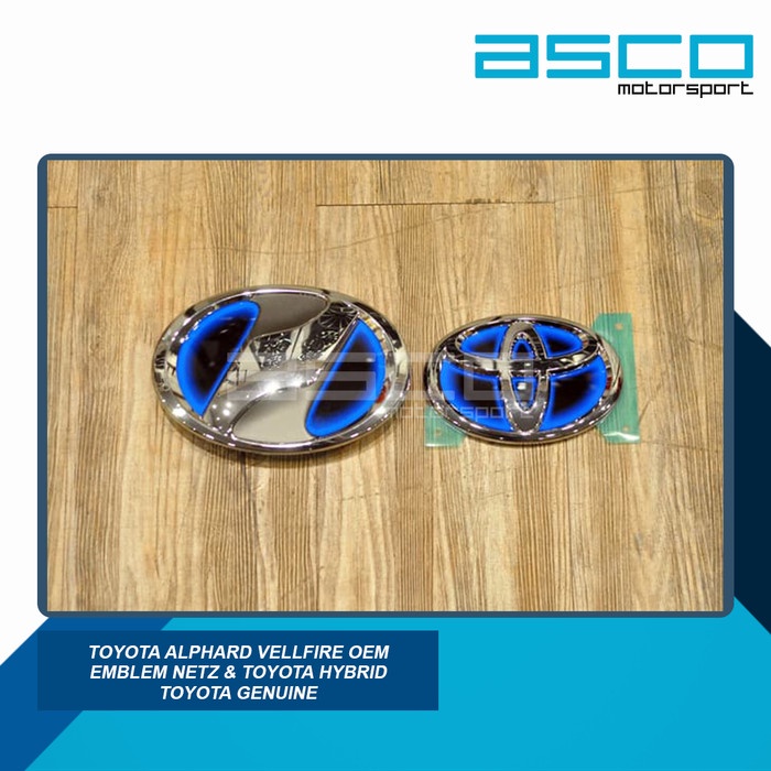 Jual Toyota Alphard Vellfire OEM Emblem Netz & Toyota Hybrid Toyota ...