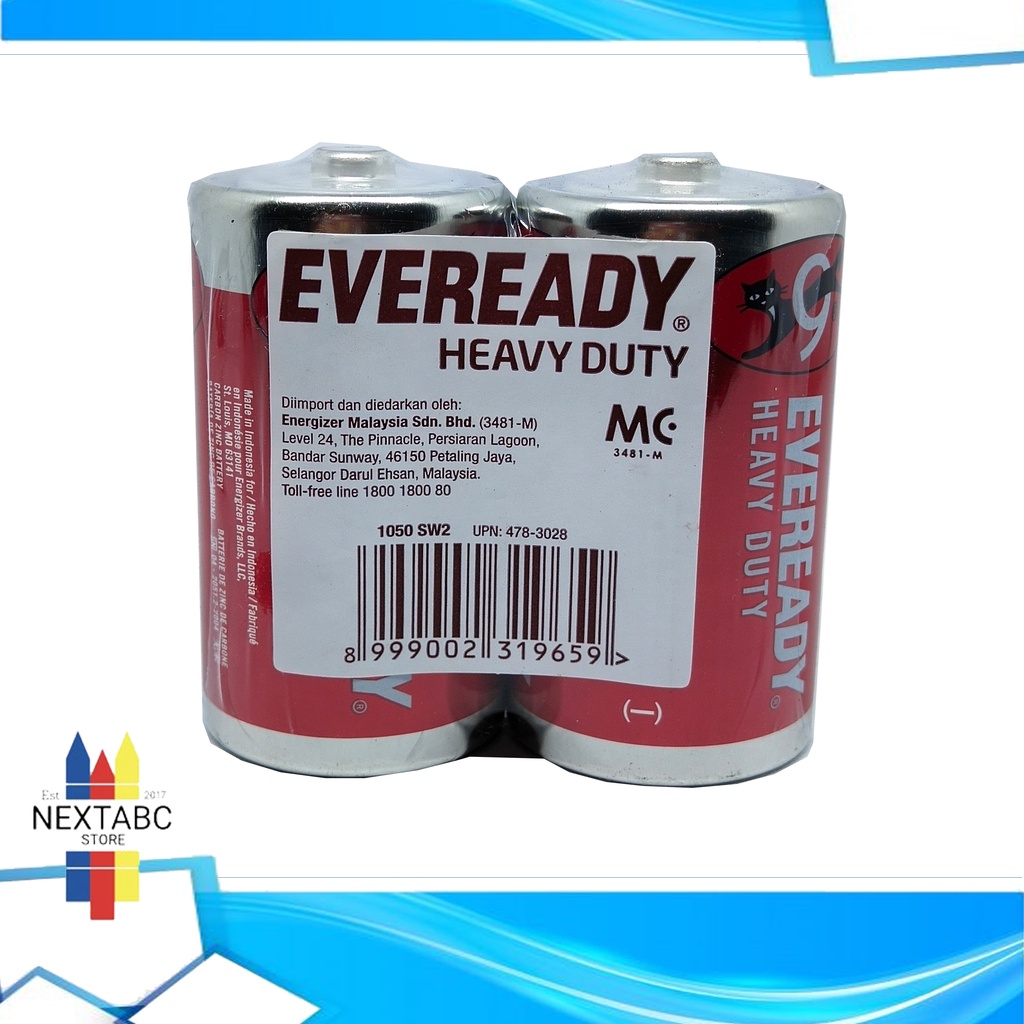 Jual Baterai Eveready D Size Heavy Duty 2Pcs | Shopee Indonesia
