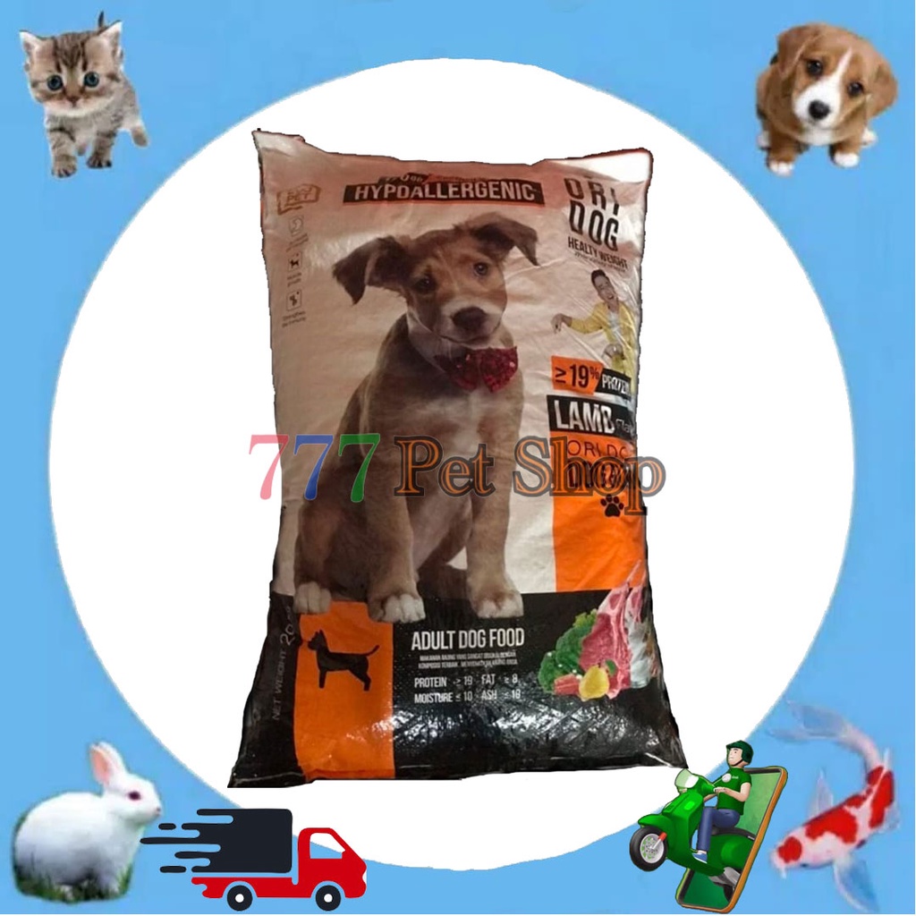 Jual makanan anjing kering ORI DOG dry food LAMB flavour 1KG | Shopee ...