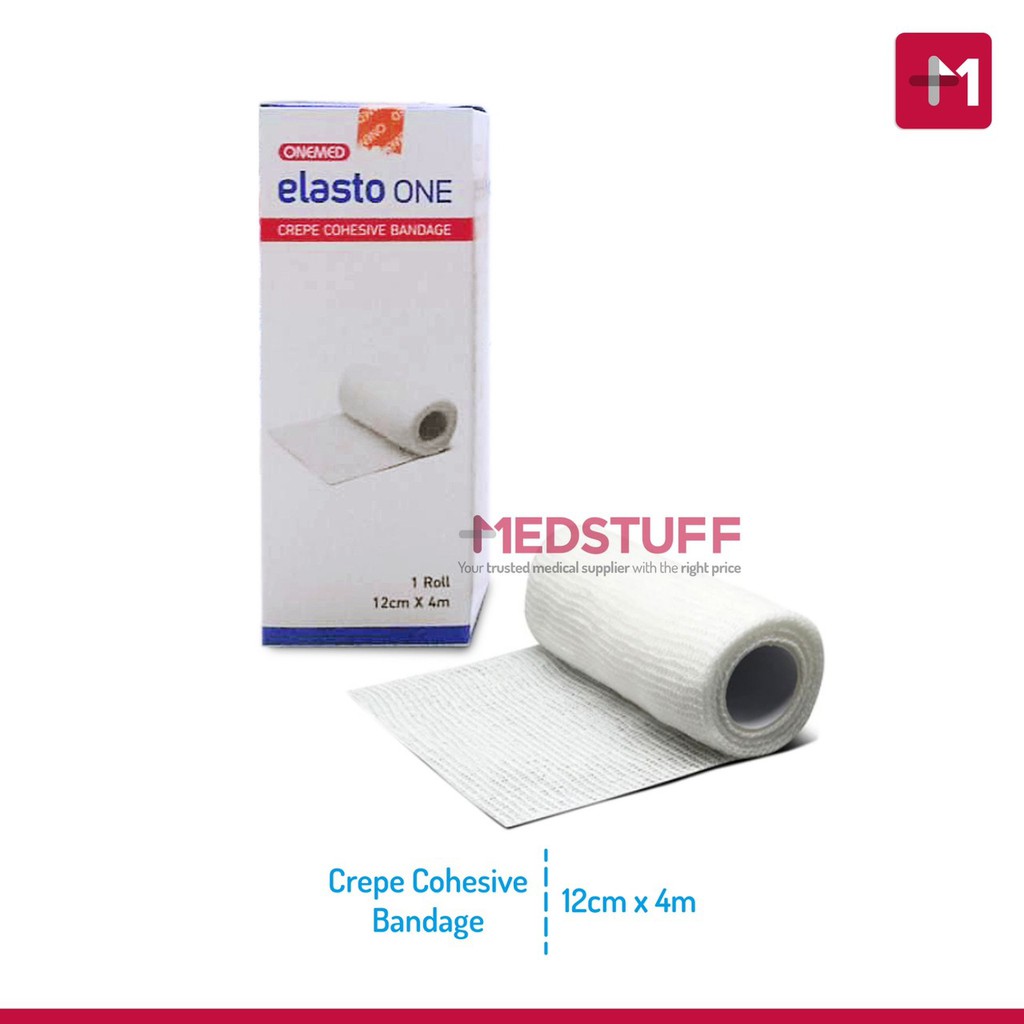 Jual Elasto One 12cm x 4m Verban Elastis Crepe Cohesive Bandage ...