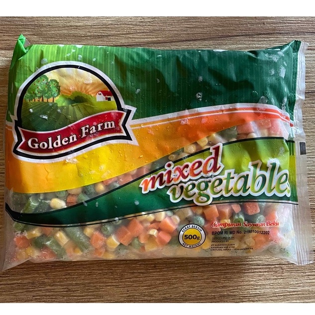 Jual GOLDEN FARM MIX VEGETABLES 500GR / SAYURAN BEKU BUNCIS WORTEL ...