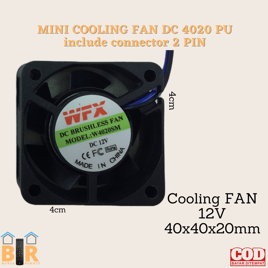 Jual MINI COOLING FAN DC 3CM - 12CM 12V 1A Dc CPU include connector 2 ...