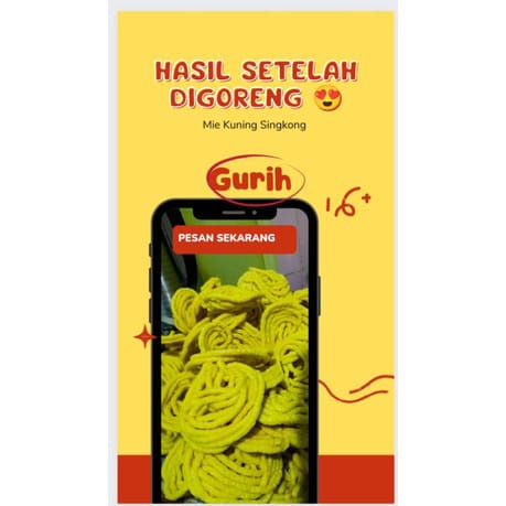Jual Snack Jadul Kerupuk mie kuning Gobras Bulat mentah tergurih,renyah ...