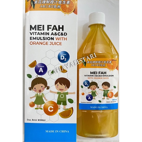 Jual Mei Fah Tri-Vitamins Emulsion with Orange Juice / Mei Fah Tri ...