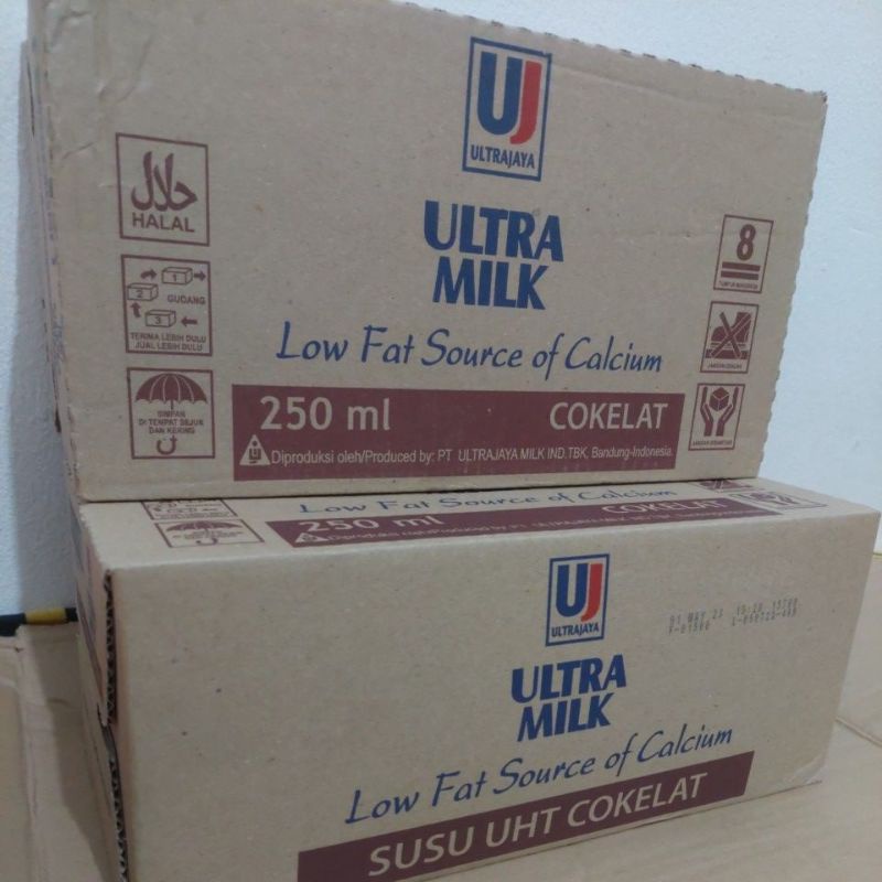 Jual Susu UHT Ultra Milk Low Fat Source of Calcium 250 ml 1 dus / karton isi 24 pcs | Shopee ...