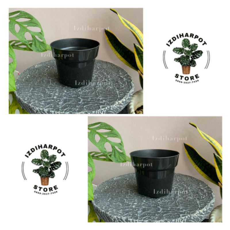 Jual Pot Bunga Tanaman Plastik Hitam Polos 10Cm - HITAM 10 POLOS MINI ...