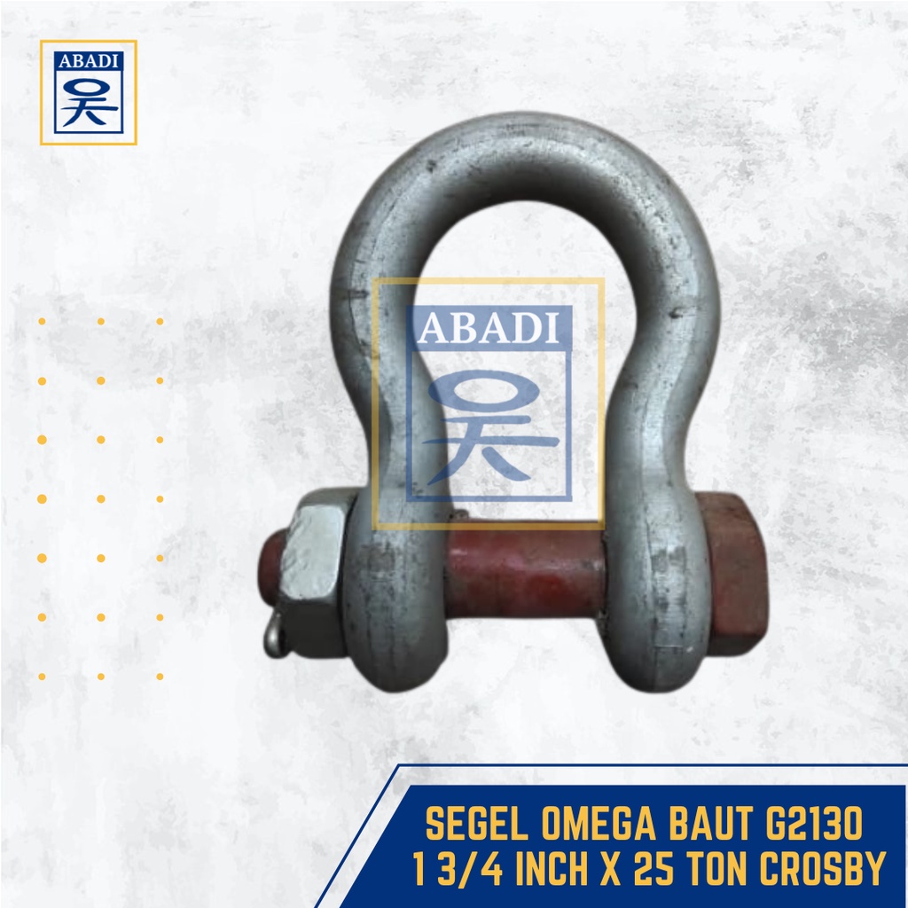 Jual SEGEL OMEGA BAUT G2130 1 3/4 INCH X 25 TON CROSBY | Shopee Indonesia