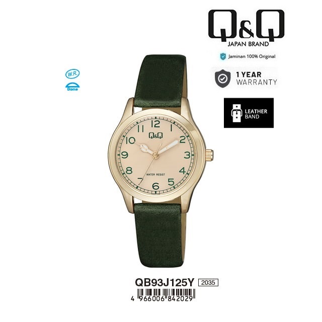 Jual Q&Q QNQ QQ QB93 QB93J QB93J125Y ORIGINAL ANALOG WATCH JAM TANGAN WANITA TALI KULIT | Shopee ...