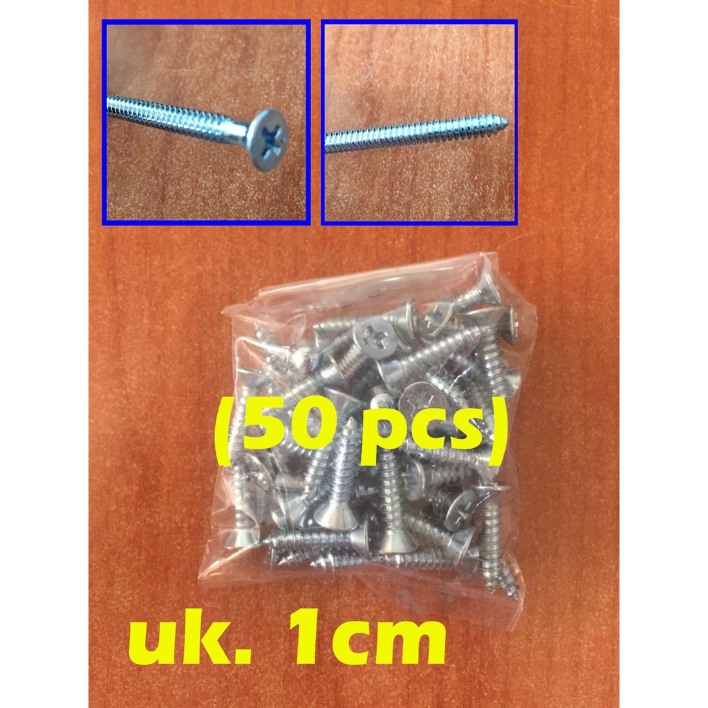 Jual Skrup Tapping FAB 6 x 1/2" inch - Sekrup Kepala Rata FH Screw (+) | Shopee Indonesia
