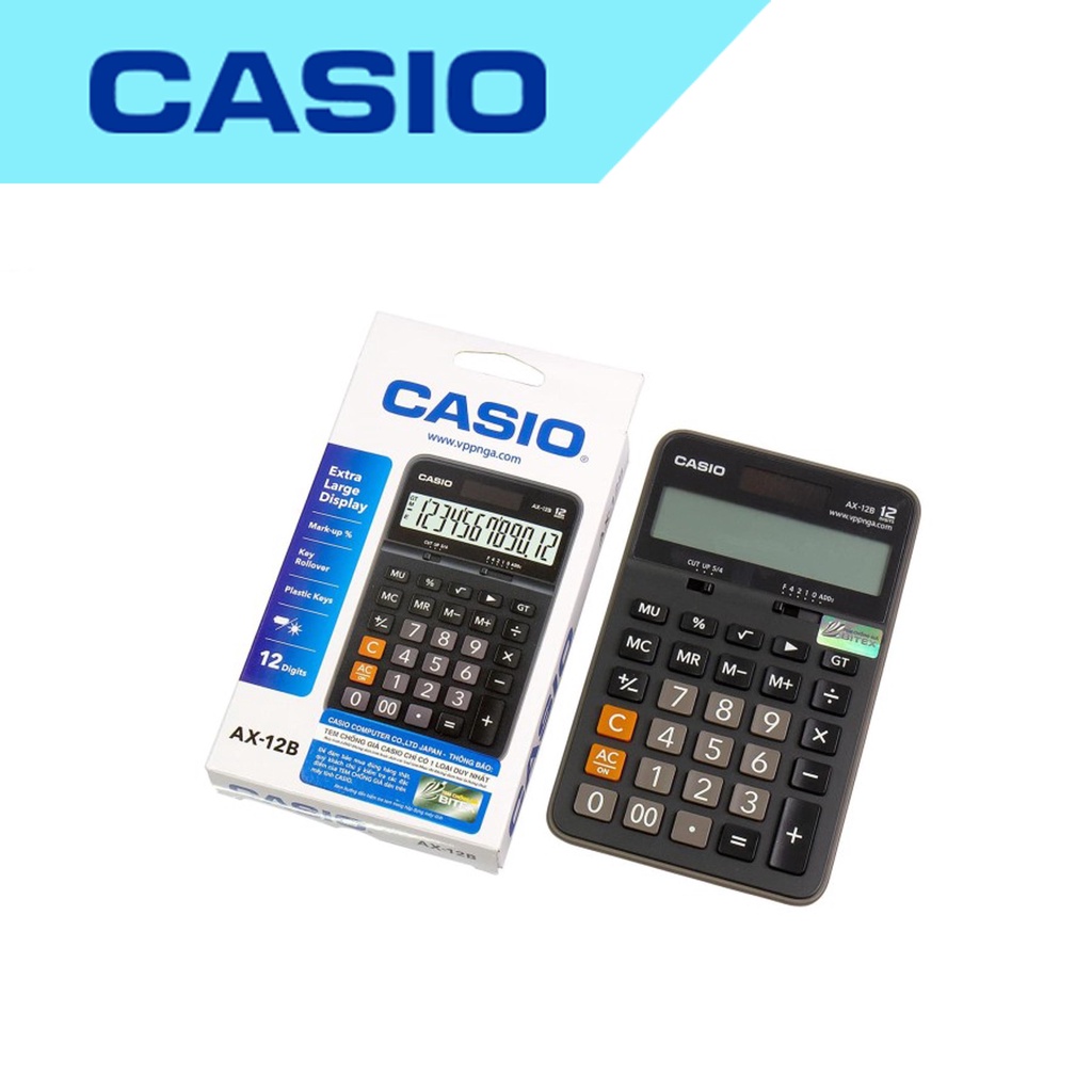 Jual Casio Calculator 12 Digit AX-12B | Shopee Indonesia