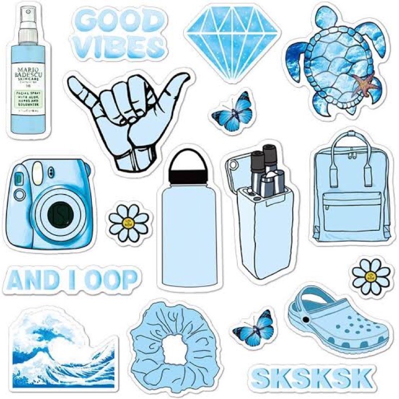 Jual [PRE-ORDER] Blue sticker pack | Shopee Indonesia