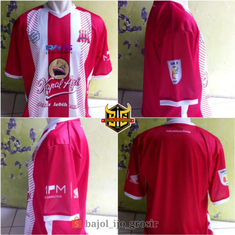 Jual Jersey DELTRAS FC Home 2022 - 2023 Liga 2 Merah Stripe Putih ...