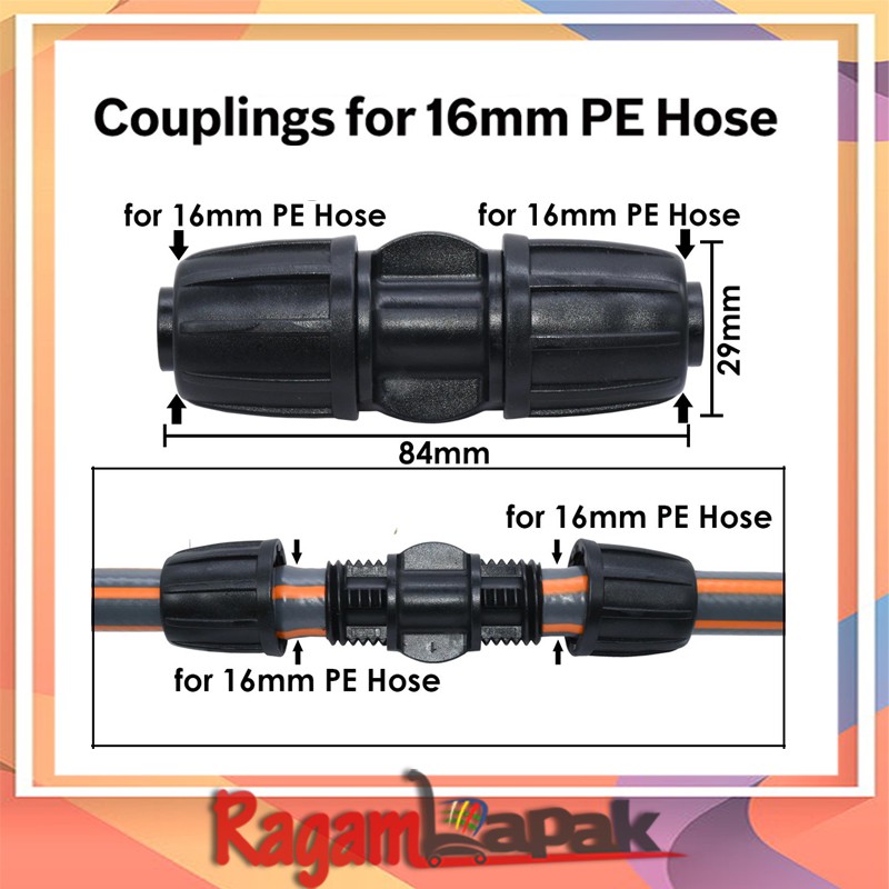 Jual Konektor Lurus 16 mm / Straight Connector 16 mm with Lock Nut ...