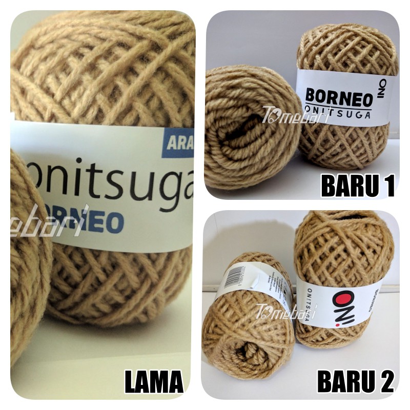 Jual BENANG RAJUT AKRILIK ACRYLIC ONITSUGA BORNEO COKLAT KUNINGAN ( ACR ...