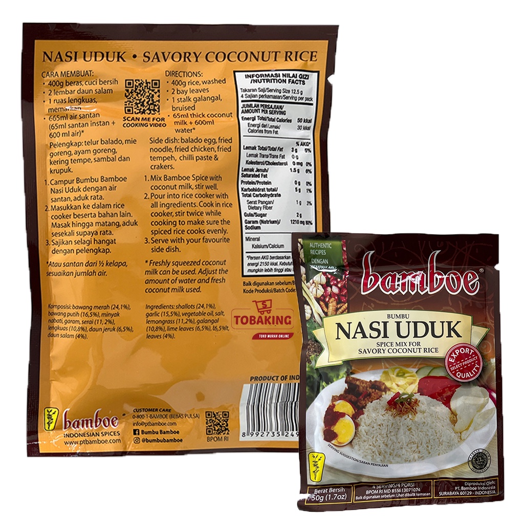 Jual Bamboe bumbu dapur all varian rawon rendang balado nasi goreng ...
