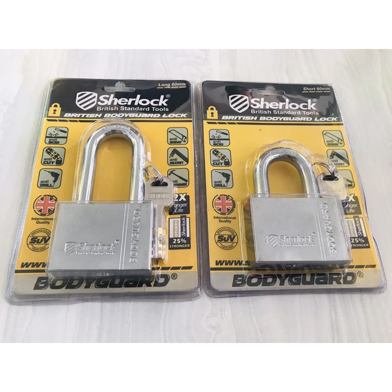 Jual Gembok Original SHERLOCK British 60mm Long & Short / GEMBOK ANTI ...