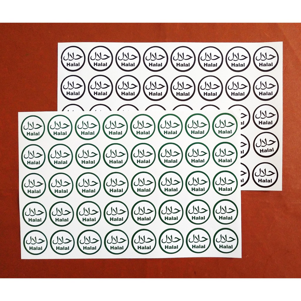 Jual Stiker Label Halal Bulat Vinyl Transparant Sticker Bundar Diameter ...