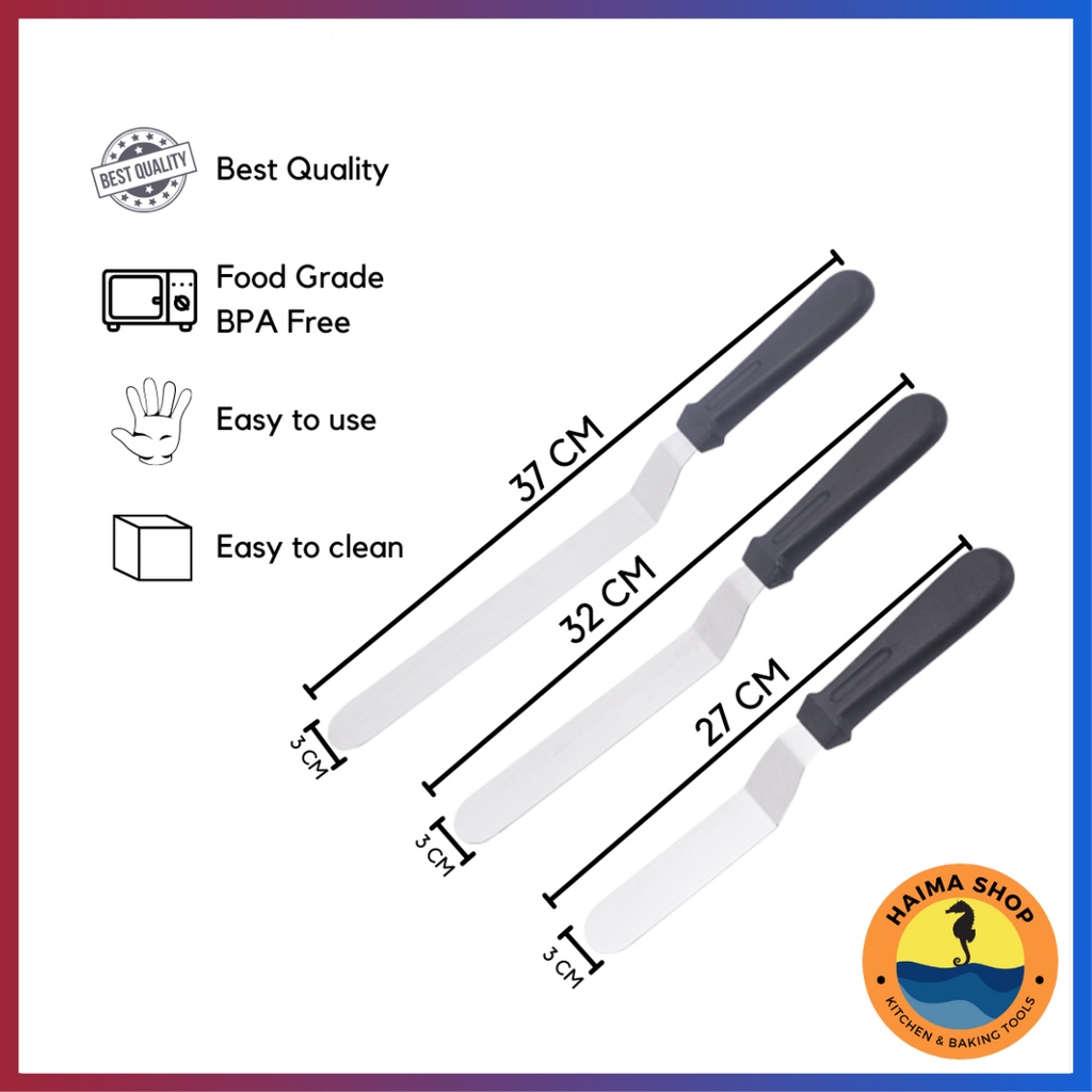 Jual SPATULA POLES / SPATULA BUTTERCREAM / SPATULA DEKOR KUE / SPATULA ...