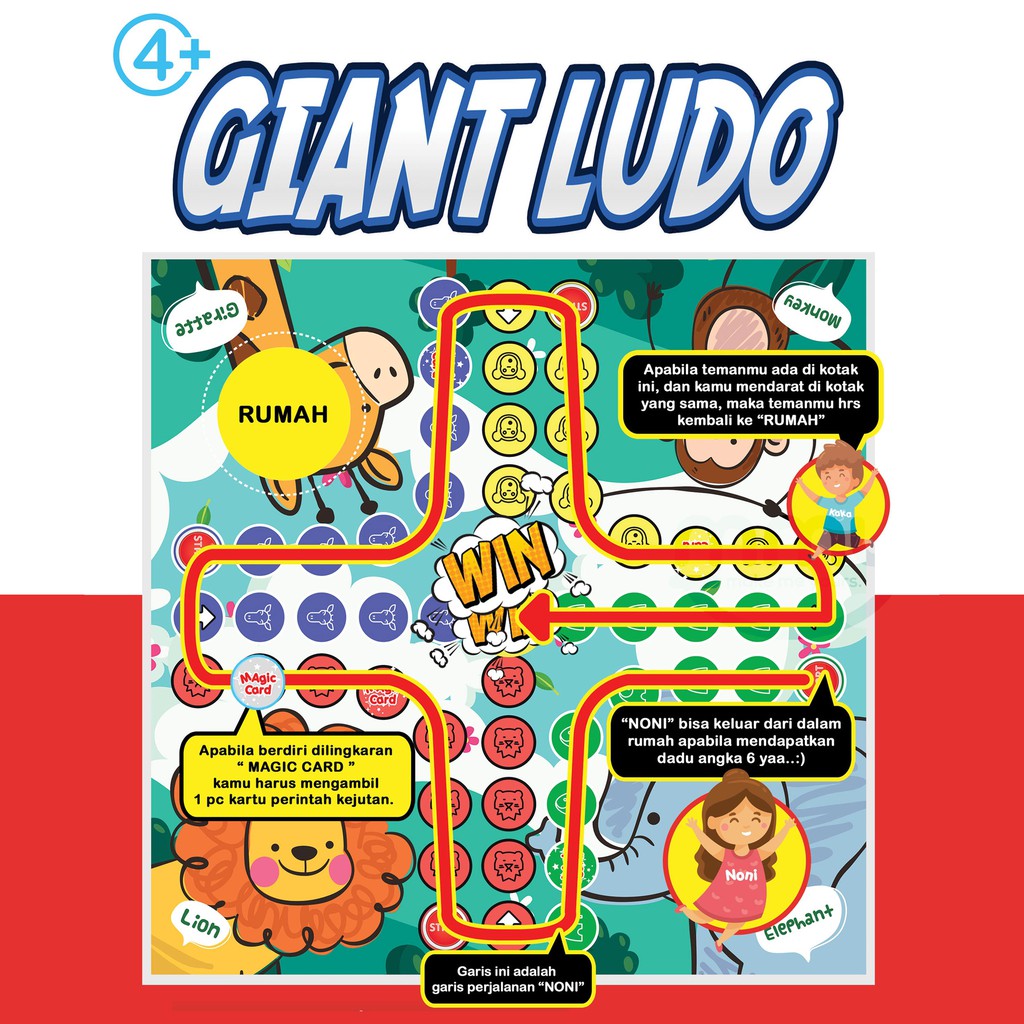 Jual GIANT LUDO - KARPET MAIN I PLAYMAT I MAINAN EDUKASI I ROAD MAP ...
