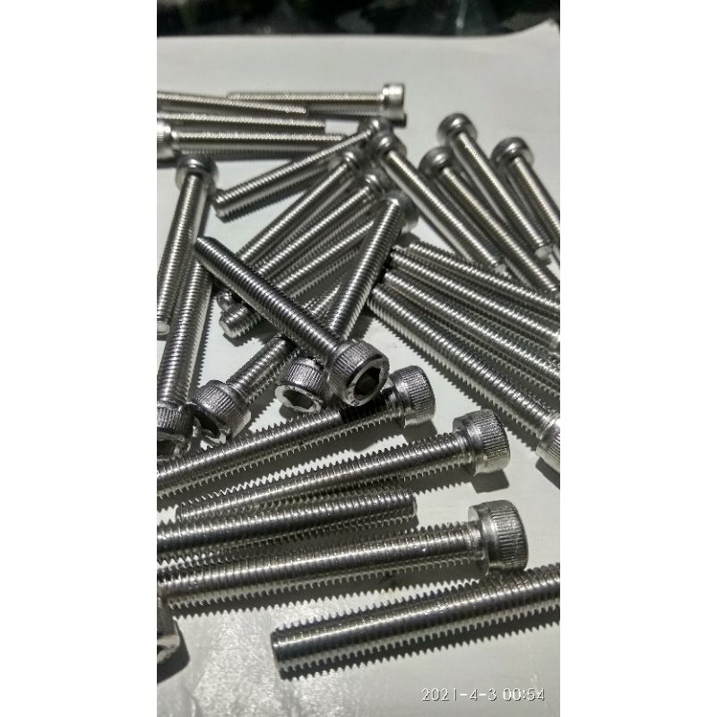 Jual baut L m6 full ulir panjang 4,5cm | Shopee Indonesia