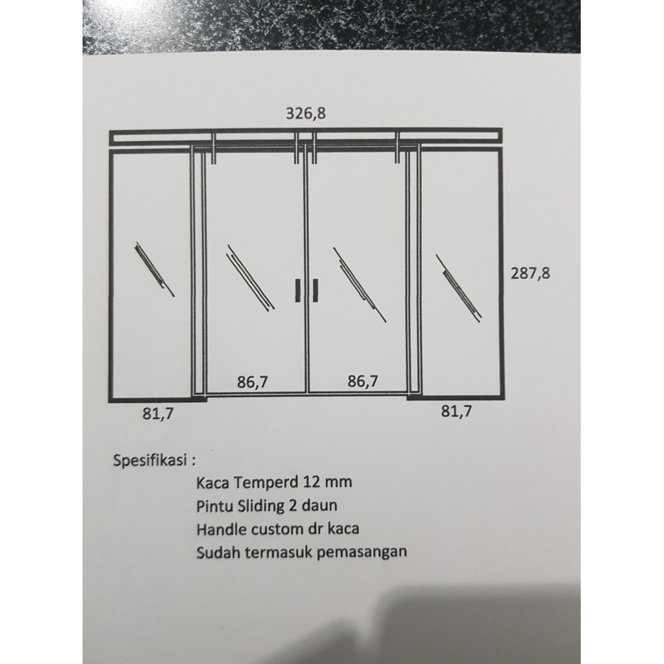 Jual Kaca temperd 12 mm dan pintu kaca last stok | Shopee Indonesia