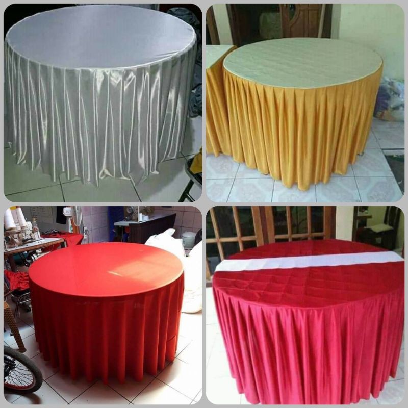 Jual cover meja bulat bahan loto tebal (120x75) warna dan ukuran bisa ...