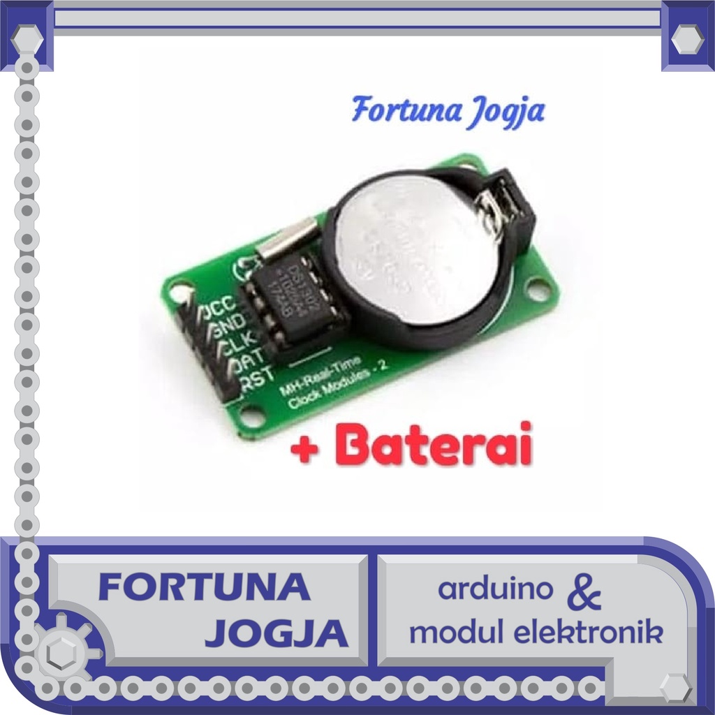 Jual Modul RTC DS1302 + Baterai / Real Time Clock Module RTC DS 1302 ...