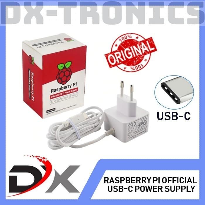 Jual Adaptor Raspberry PI 4 Original 15.3W Adapter 5.1V 3A Power supply ...
