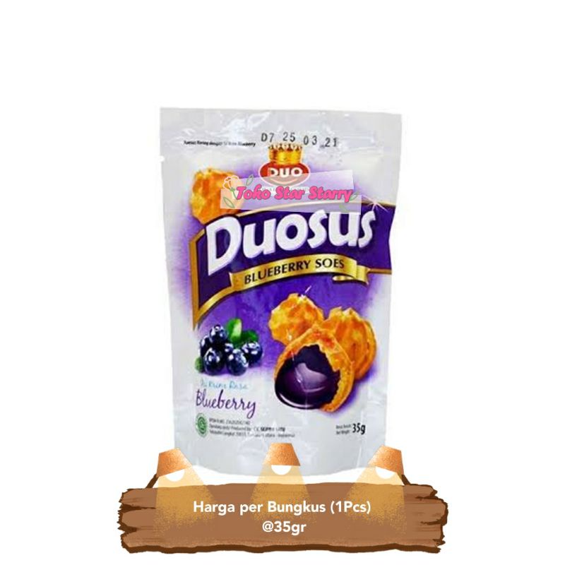 Jual [Per Pcs] Duosus soes coklat 35Gram / Blueberry Soes blueberry ...