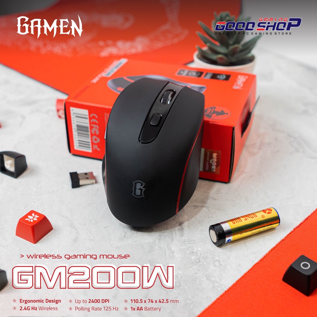 Jual GAMEN GM200W - Mouse Gaming Wireless | Shopee Indonesia
